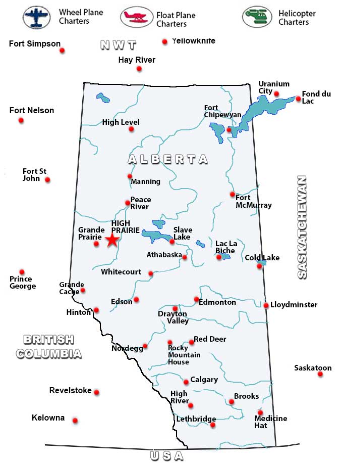 Charter Flights To High Prairie Alberta Charter Flight Network