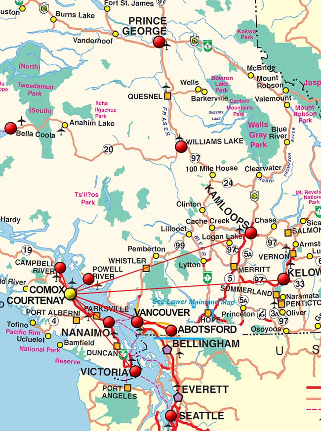 Flights To Comox / Charter Flight Network