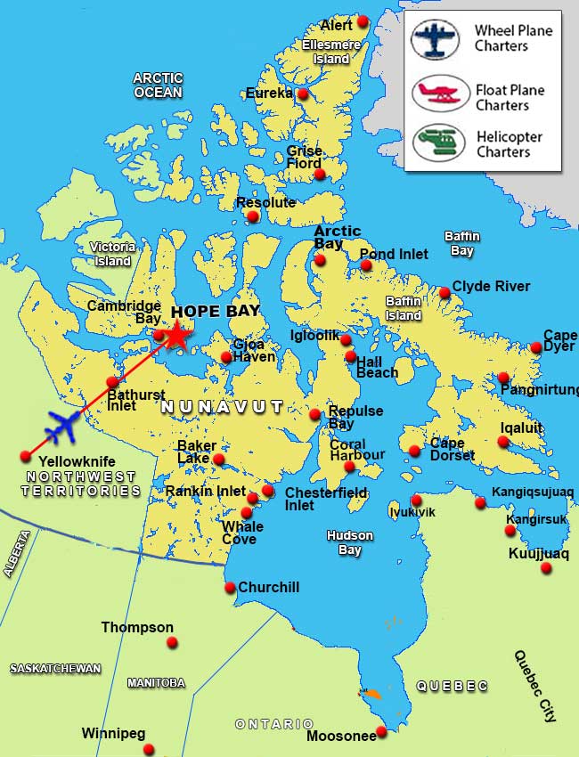 Charter Flights To Hope Bay Nunavut