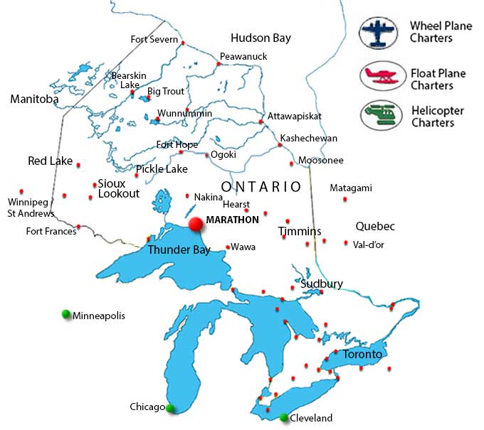 Marathon Ontario Charter Flights