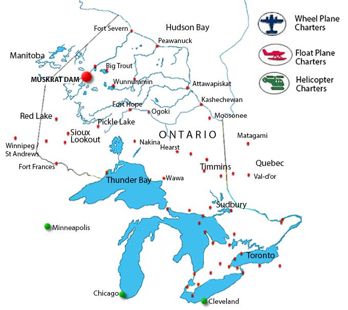 Charter Flights To Muskrat Dam Ontario /Charter Flight Network