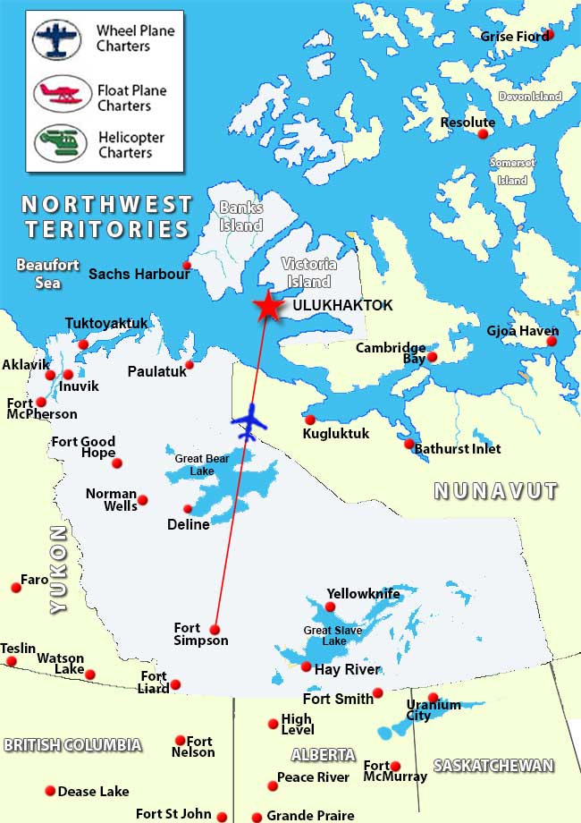Charter Flights To Ulukhaktok / Holman Northwest Territories /Charter ...