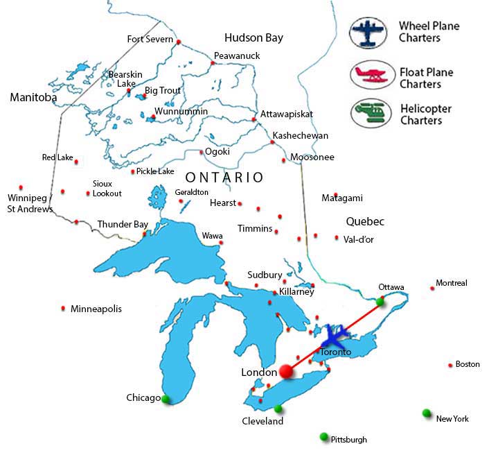 Charter Flights To London Ontario - 3 Competitive Quotes
