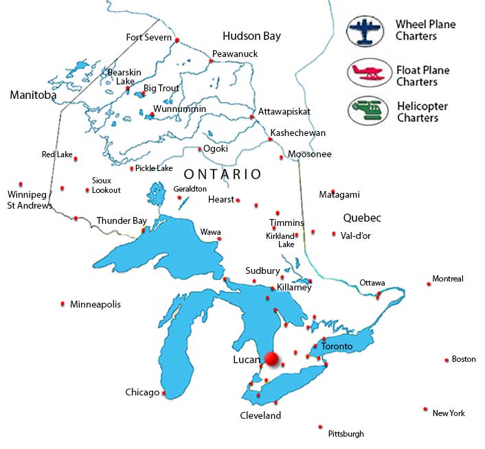 Charter Flights To Lucan Ontario /Charter Flight Network