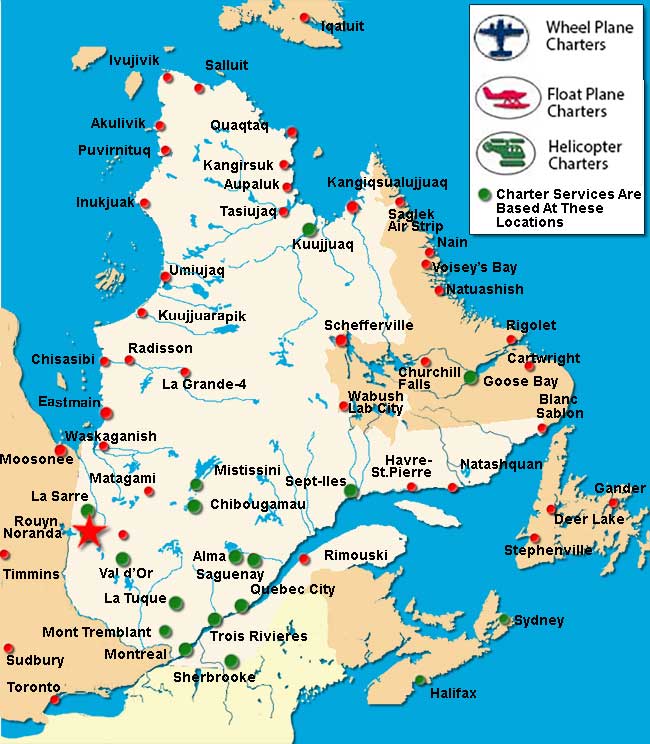 Rouyn Noranda Charter Flights - 3 Competitive Quotes
