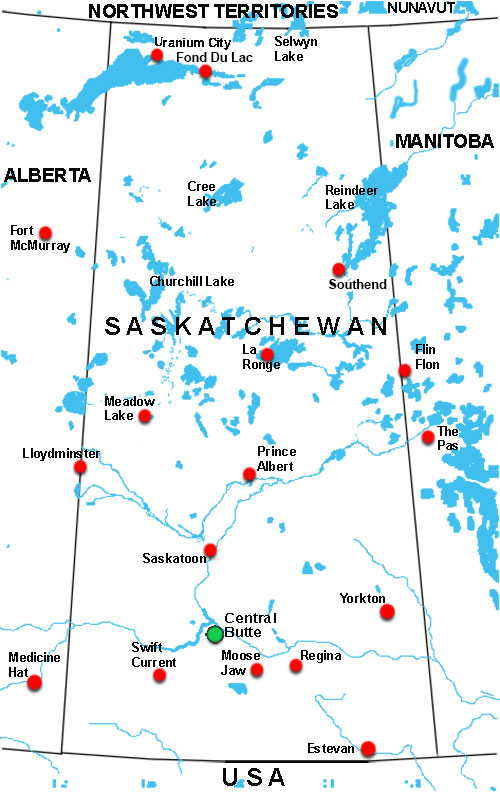 Charter Flights To Central Butte Saskatchewan