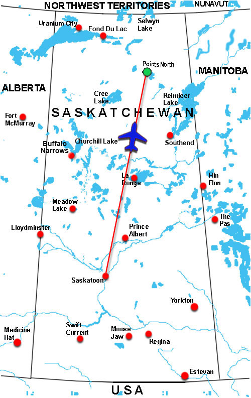 Charter Flights To Points North Saskatchewan